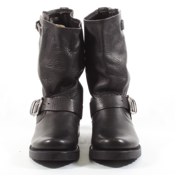 Frye | Shoes | Frye Womens Veronica Short Leather Boots Black New ...